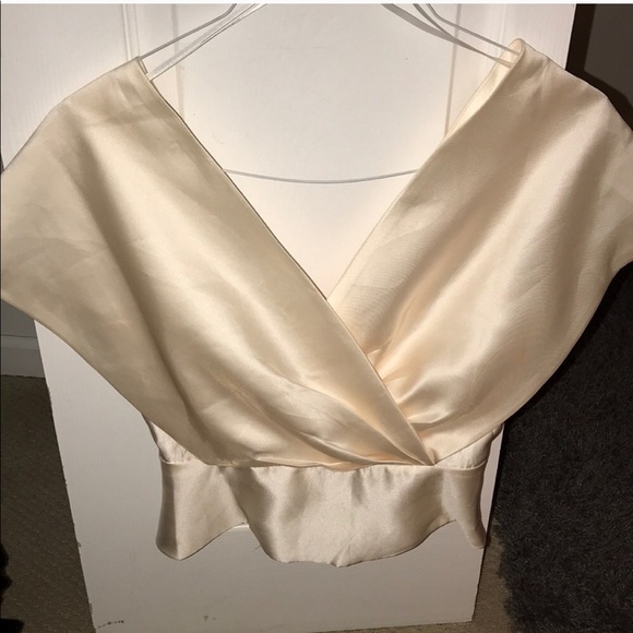 Ina | Tops | Nwot Pearl Shiny Gold Top | Poshmark